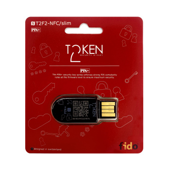 Token2 | Token2 T2F2-NFC-Slim PIN+ FIDO2, U2F and TOTP Security Key with PIN complexity feature ...